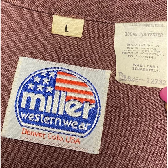Miller Western Wear | Shirts | Vintage Miller Western Wear Purple Gray ...